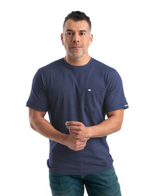 Berne Men's Performance Short-Sleeve Pocket T-Shirt, L,Space Blue at ...