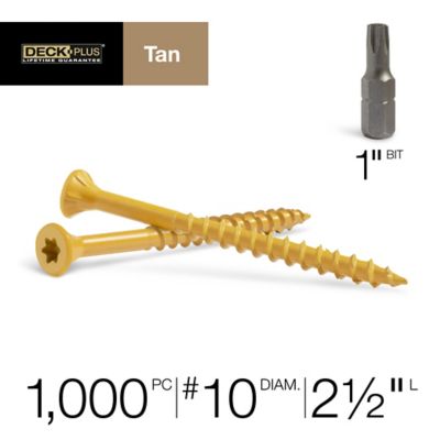 Hillman #10 x 2-1/2 in. Deck Plus Tan Deck Screws, 1,000 pc. at Tractor ...