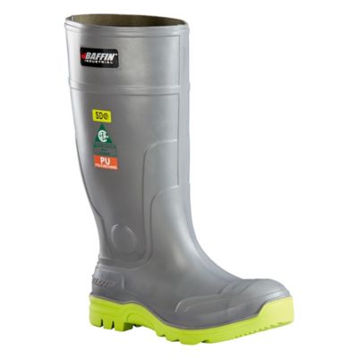 Baffin Men's Steel Toe Brutus and Plate Rubber Boots, 13,Charcoal/Neon ...