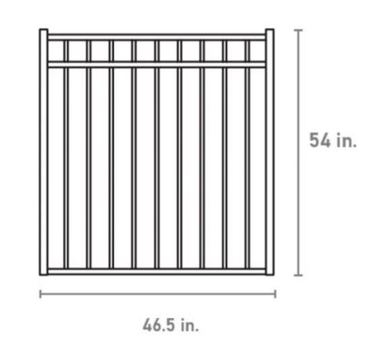 Fortress Building Products 4 ft. x 4.5 ft. Versai 3-Rail Steel Fence ...