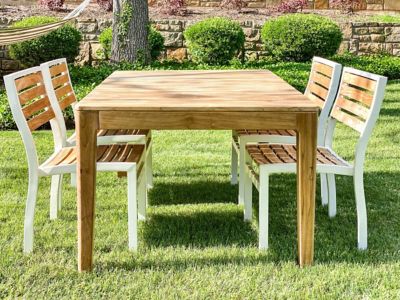 Beespoke Mesa Teak Outdoor Patio Rectangle Dining Table at Tractor Supply Co.