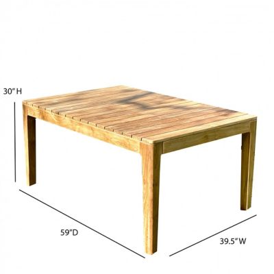 Beespoke Mesa Teak Outdoor Patio Rectangle Dining Table at Tractor Supply Co.