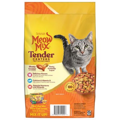 Meow Mix Tender Centers Salmon & White Meat Chicken Flavors Dry Cat ...