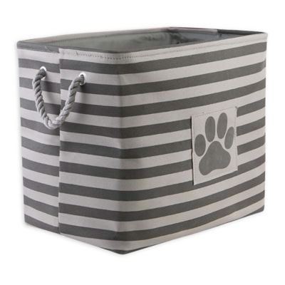 Bone Dry Striped with Paw Patch Rectangular Polyester Pet Storage Bin ...