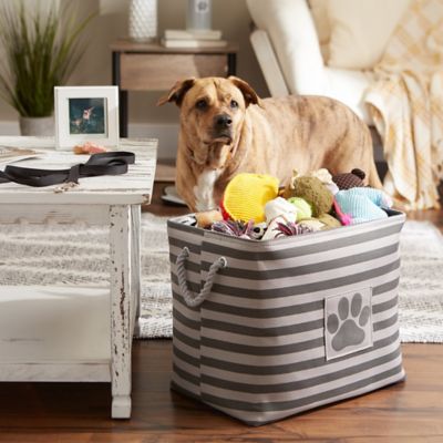 Bone Dry Striped with Paw Patch Rectangular Polyester Pet Storage Bin ...