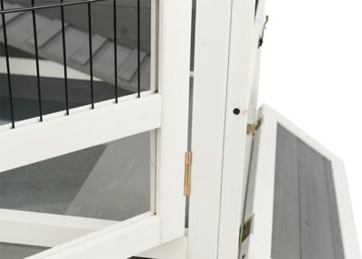 TRIXIE Small Natura Indoor Rabbit Hutch on Wheels with Pull-Out Tray ...