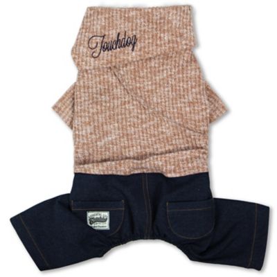 Touchdog Vogue Sweater and Pant Dog Outfit, S,Peach at Tractor Supply Co