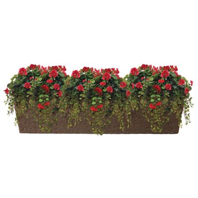 Emsco Polyethylene Trough Planter with Drainage Holes, Weatherproof ...
