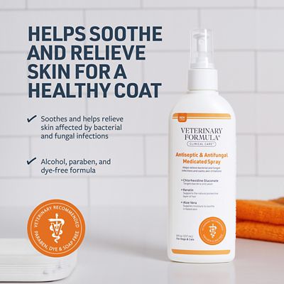 Veterinary Formula Antiseptic and Antifungal Medicated Pet Spray, 8 oz ...