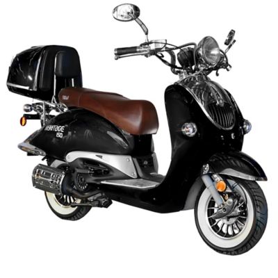 BMS Motorsports Heritage 150 Scooter, 1 Tone Black, BMS-HG1-150-BK at ...