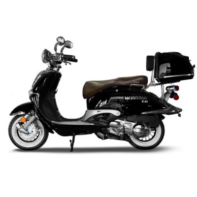 BMS Motorsports Heritage 150 Scooter, 1 Tone Black, BMS-HG1-150-BK at ...