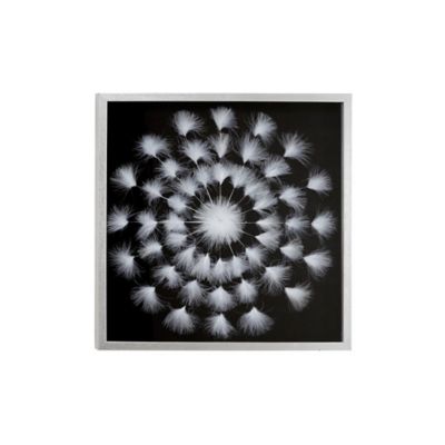 Harper & Willow White Leaf Mandala Natural Framed Wall Decor Shadow Box ...
