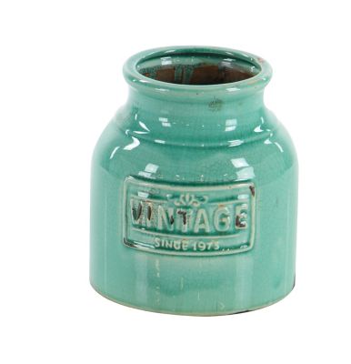 Harper & Willow 6 in x 7 in Round Ceramic Cutlery Kitchen Jars with ...