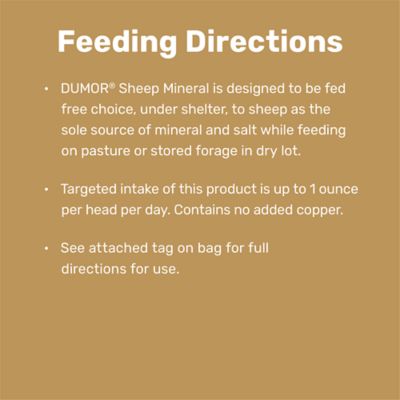 DuMOR Sheep Mineral Feed Supplement, 50 lb. Bag at Tractor Supply Co.