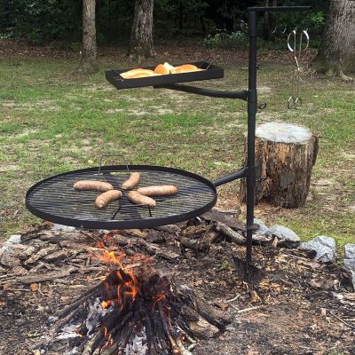 Sunnydaze Decor Outdoor Camping or Backyard Steel Adjustable Cooking ...