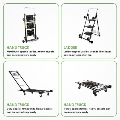 Kerry Kart 400 lb. Capacity 4-in-1 Utility Cart, Black at Tractor ...