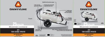 CountyLine 25 gal. 2-Nozzle Tow-Behind Trailer Sprayer, Max 70 PSI, 38 ...
