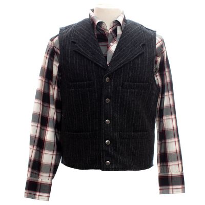 Wyoming Traders Men's Banker Pinstripe Wool Vest, L,Charcoal at Tractor ...