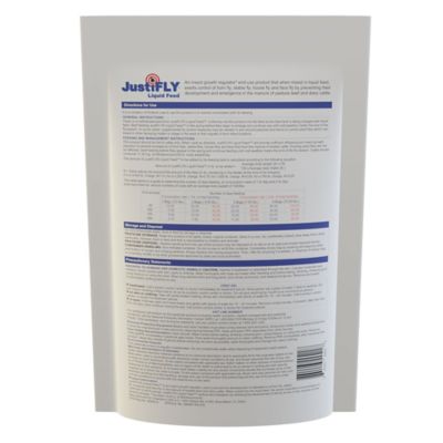 JustiFLY Liquid Feed Fly Control Additive for Liquid Cattle Feed, 2.5 ...