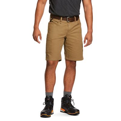Ariat Men's 10 in. Rebar DuraStretch Made Tough Shorts, 29,Field Khaki ...