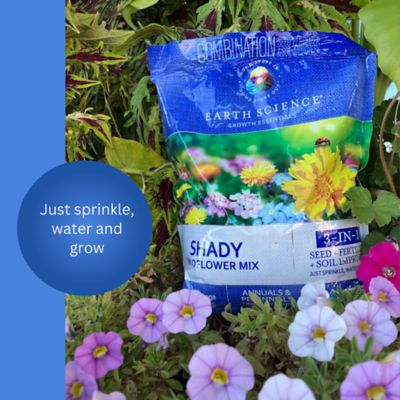 Earth Science Shady All-in-One Wildflower Mix with Seed, Plant Food ...