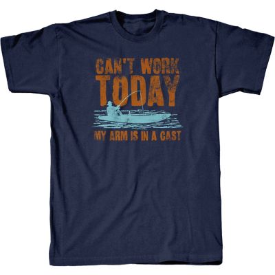 Goodie Two Sleeves Short-Sleeve Can't Work Today T-Shirt, L,Navy at ...
