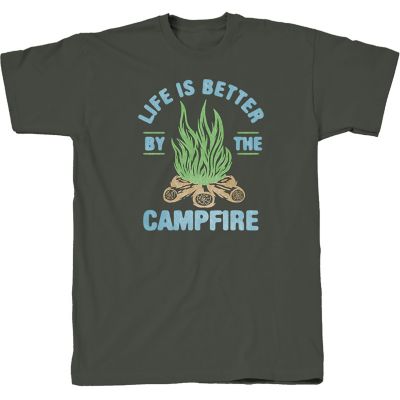 Goodie Two Sleeves Short-Sleeve By the Campfire T-Shirt, L,Military ...