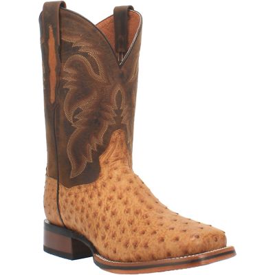 Dan Post Men's Kershaw Full Quill Ostrich Western Boots, 9 D,Saddle at ...