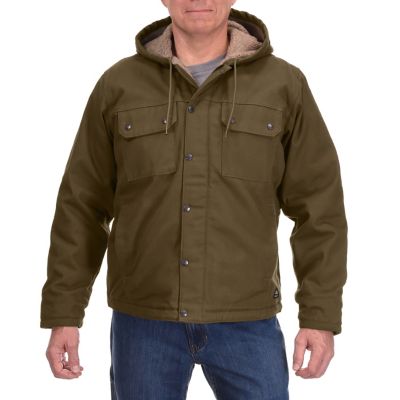 Ridgecut Men's Sherpa-Lined Super-Duty Hooded Jacket, Sanded Duck at ...
