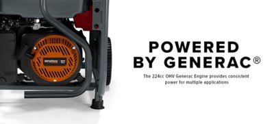 Powermate 4,500/3,600-Watt Gasoline Powered PM4500E Portable Generator ...