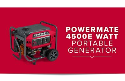 Powermate 4,500/3,600-Watt Gasoline Powered PM4500E Portable Generator ...