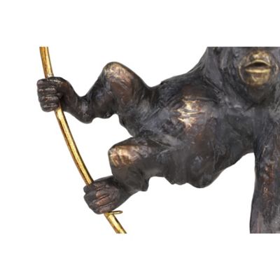 Harper & Willow Black Resin Modern Sculpture, Monkey, 23 in. x 7 in. x ...