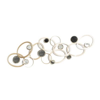 Harper & Willow Gold Glam Abstract Metal Wall Decor, 16 in. x 52 in. at ...