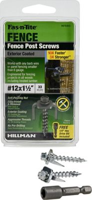 Hillman Fas-N-Tite Exterior-Coated Fence Post Screws, 12 x 1-1/2 in ...