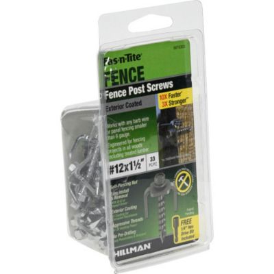 Hillman Fas-N-Tite Exterior-Coated Fence Post Screws, 12 x 1-1/2 in ...