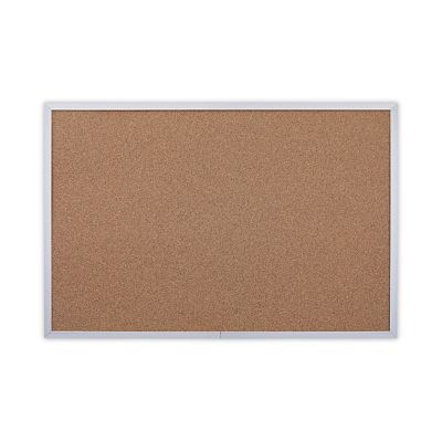 Universal Bulletin Board, Natural Cork, Satin-Finished Aluminum Frame ...