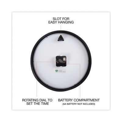 Universal Classic Round Wall Clock, 12.63 in., Black at Tractor Supply Co
