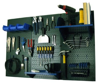 Wall Control 32 in. x 48 in. Industrial Metal Pegboard Standard Tool ...
