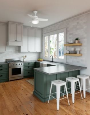 Hunter 36 in. Aker Ceiling Fan with LED Light Kit and Pull Chain, Fresh ...