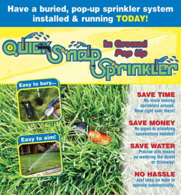 Quick Snap 5,000 sq. ft. Buried Sprinklers, Hose Connectors, Hose Line ...