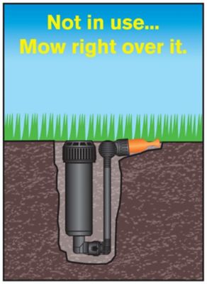 Quick Snap 5,000 sq. ft. Buried Sprinklers, 4 Automatic and Manual Hose ...