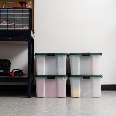 IRIS USA Remington Weather-Tight Storage Boxes, 23.63 in. x 17.75 in. x ...