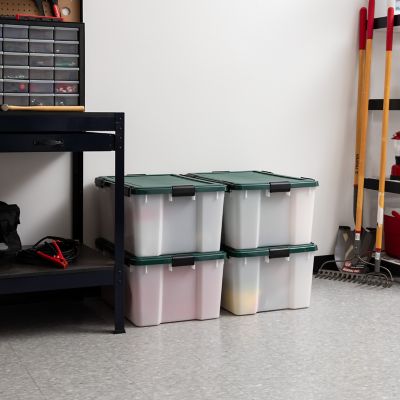 IRIS USA Remington Weather-Tight Storage Boxes, 23.63 in. x 17.75 in. x ...