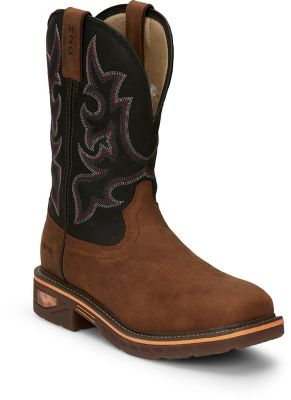 Justin Men's Commander Resistor Square Nano Composite Toe Work Boots ...