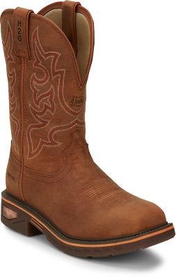 Justin Men's Resistor Waterproof Square Nano Composite Toe Work Boots ...