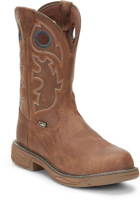 Justin Men's Rush Nano Round Composite Toe Waterproof Work Boots, 11 in ...
