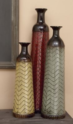Harper & Willow Metal Traditional Vase Set, Multicolor, 3 pc. at ...