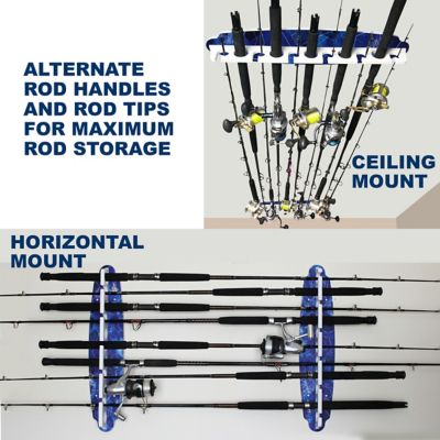 Rush Creek Creations 11-Rod Saltwater Rod Wall Rack, Blue at Tractor ...