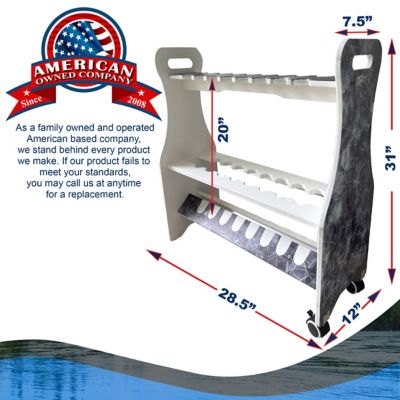 Rush Creek Creations 16-Rod Saltwater Rolling Rod Rack at Tractor ...