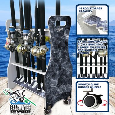 Rush Creek Creations 16-Rod Saltwater Rolling Rod Rack at Tractor ...